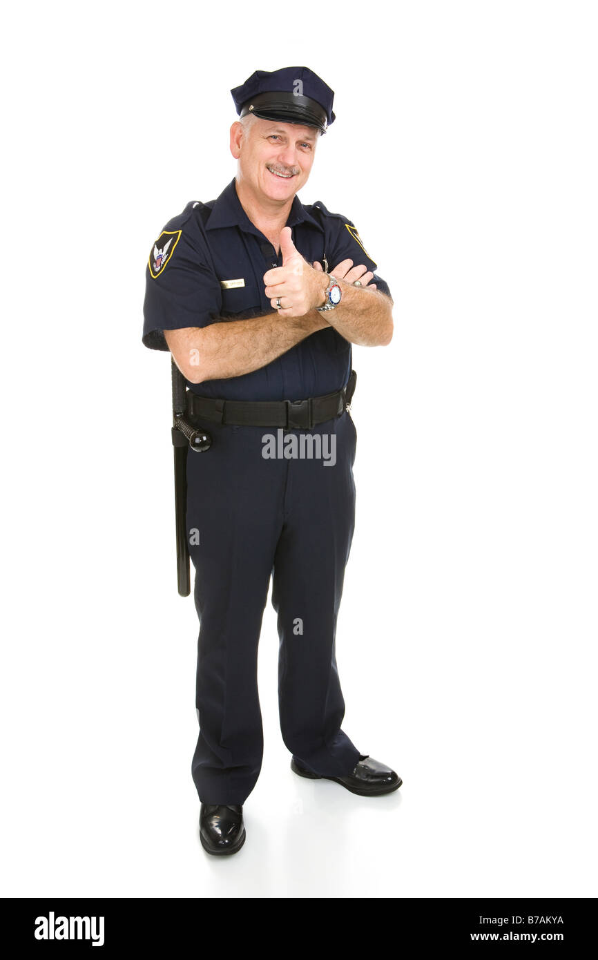 Male police officer giving thumbs hi-res stock photography and images ...