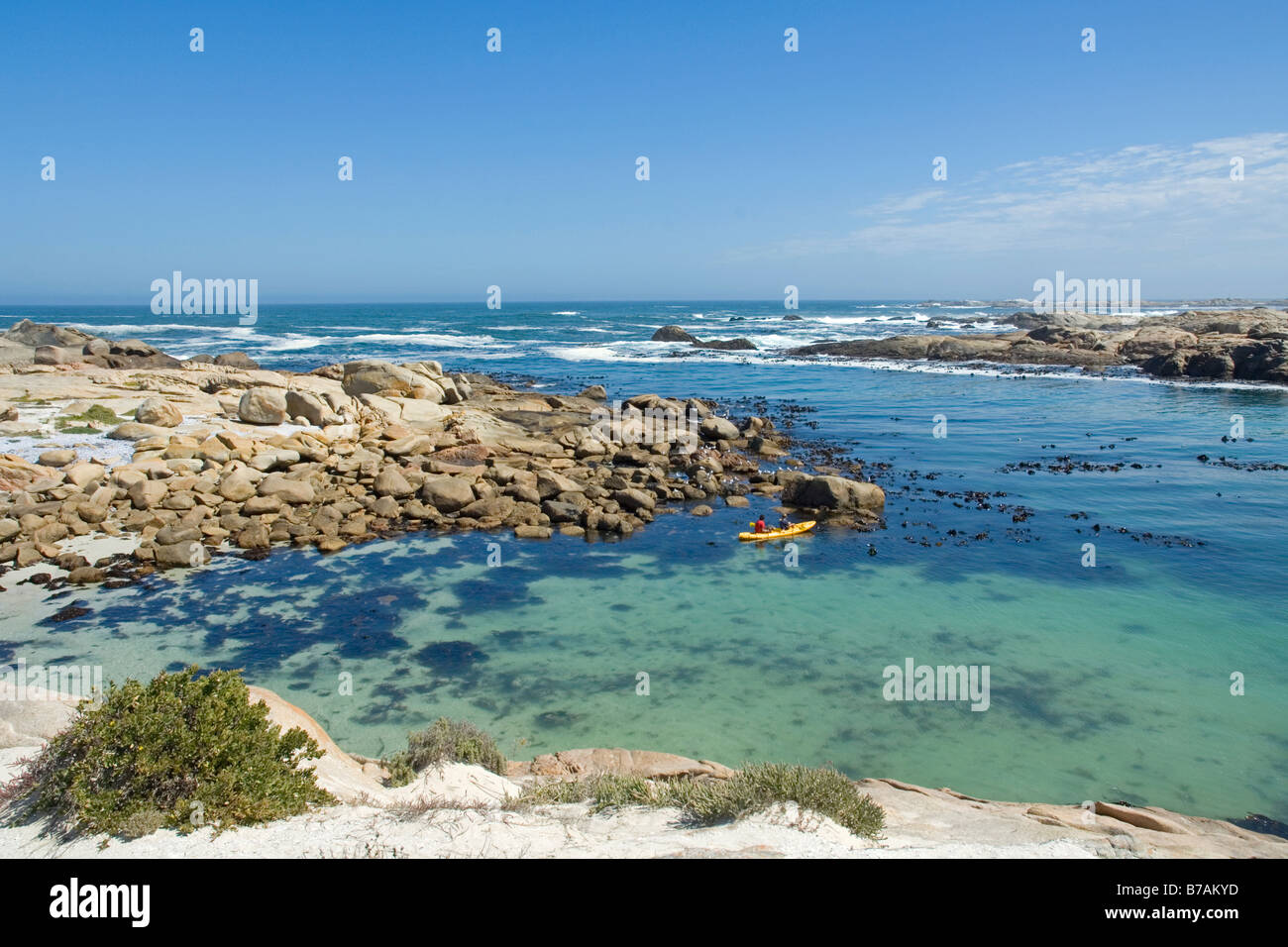 Tietiesbaai in Columbine Nature Reserve protected by boulders from the ...