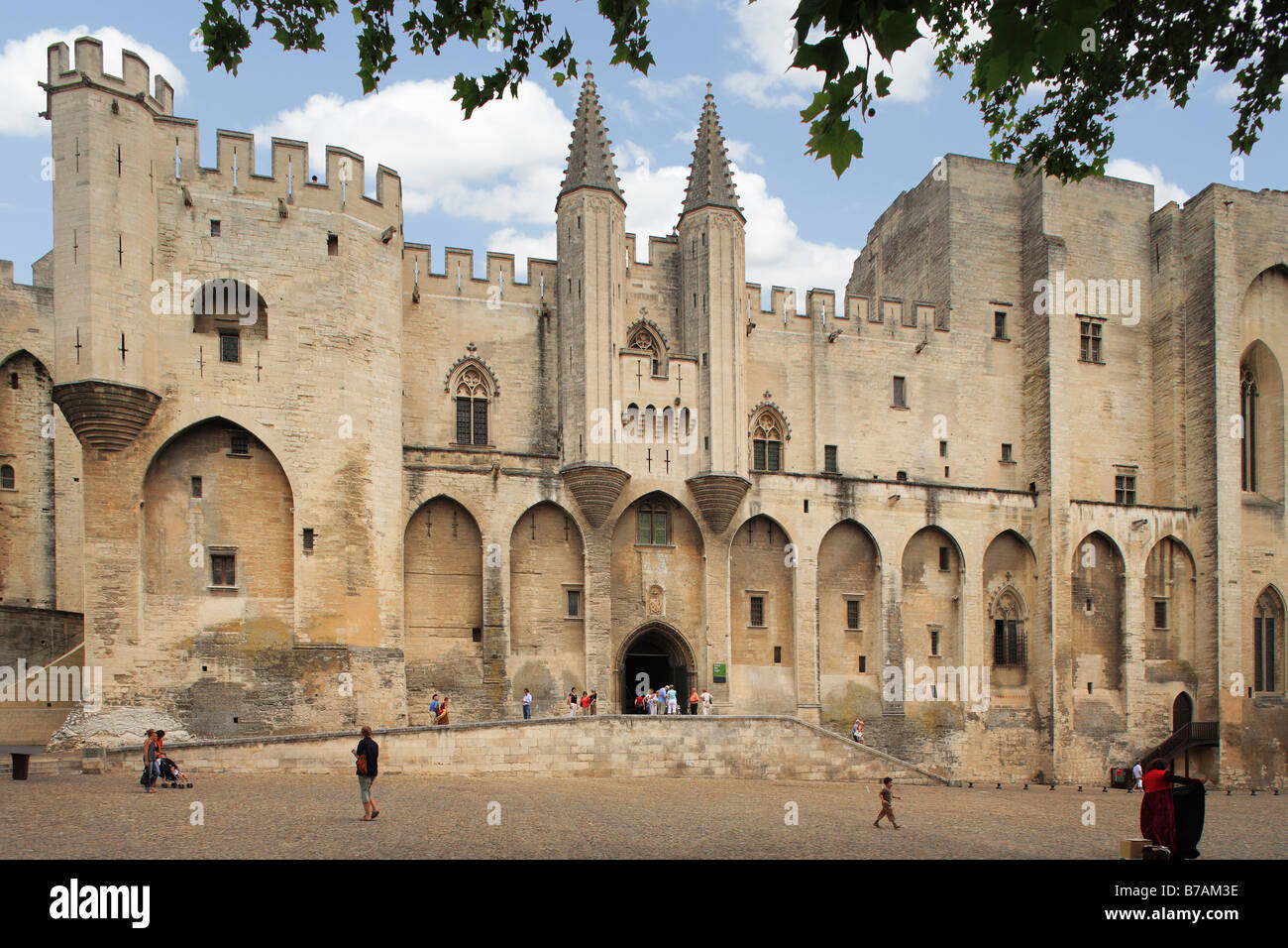 Palais des Papes Papal Castle in Avignon, France Stock Photo - Alamy
