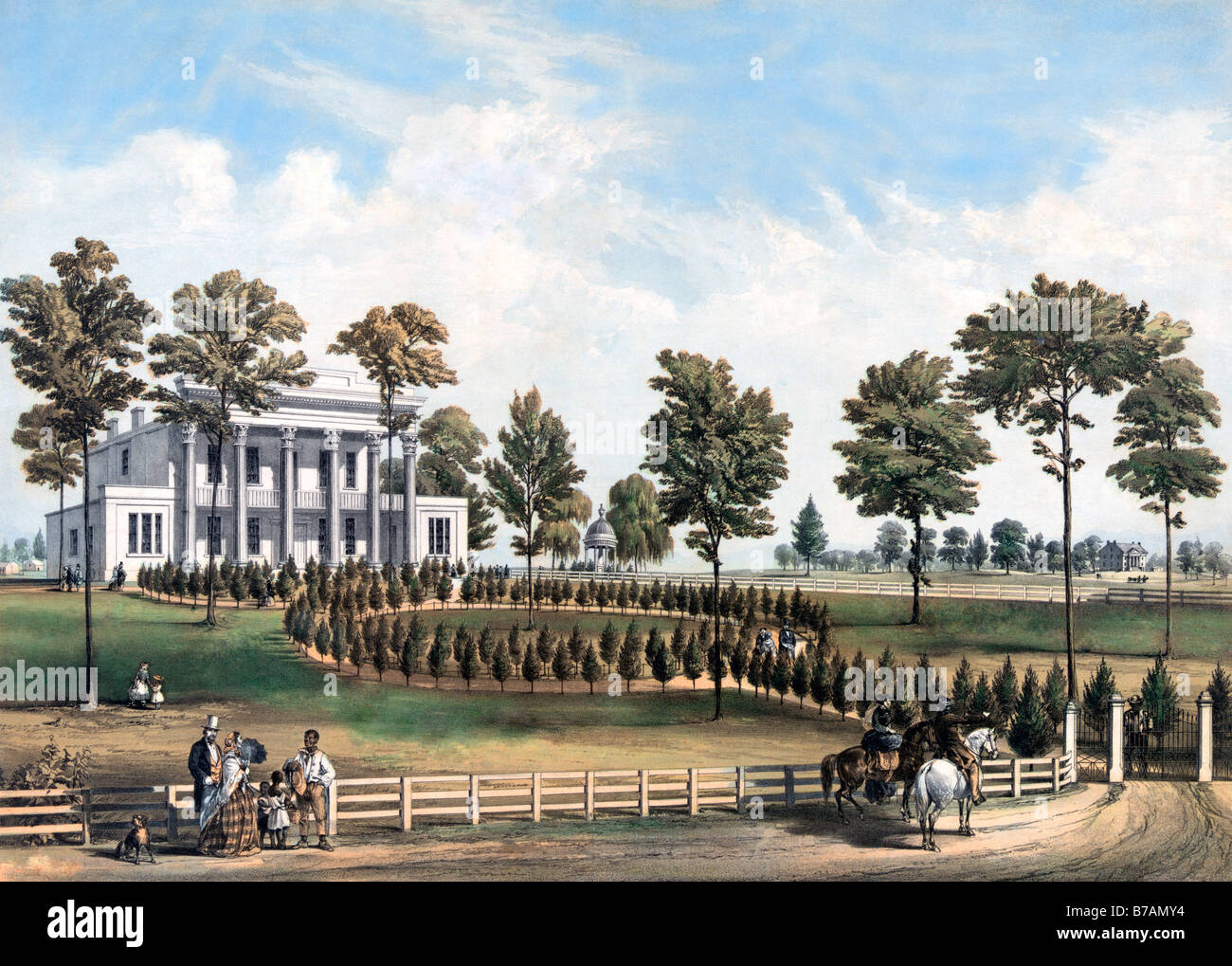 Pre civil war plantation painting hi-res stock photography and images ...
