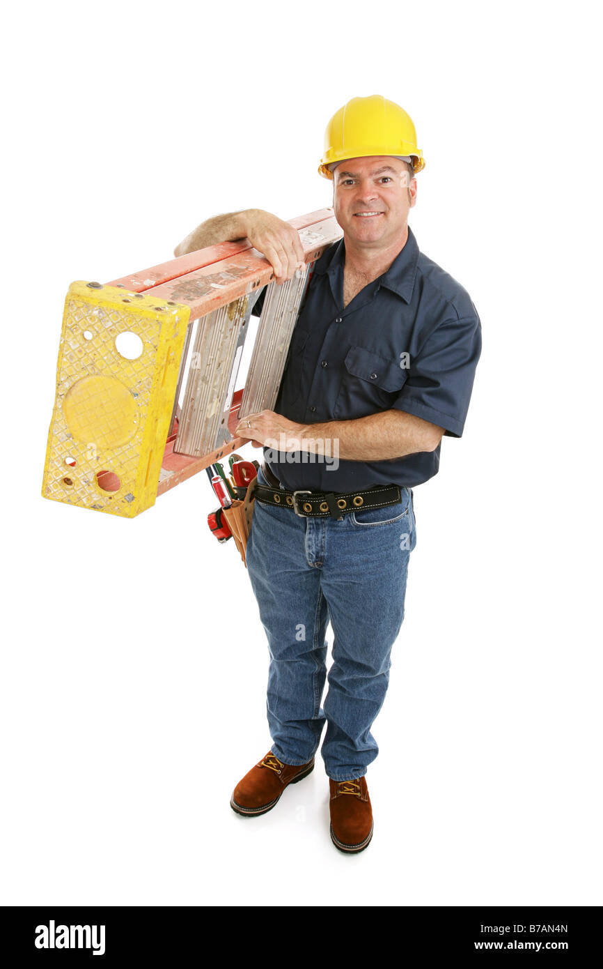 Construction worker carrying ladder hi-res stock photography and images ...