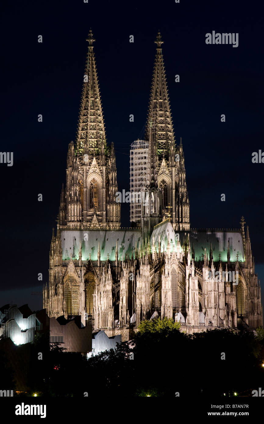The Dom cathedral in Cologne Germany at night Stock Photo - Alamy
