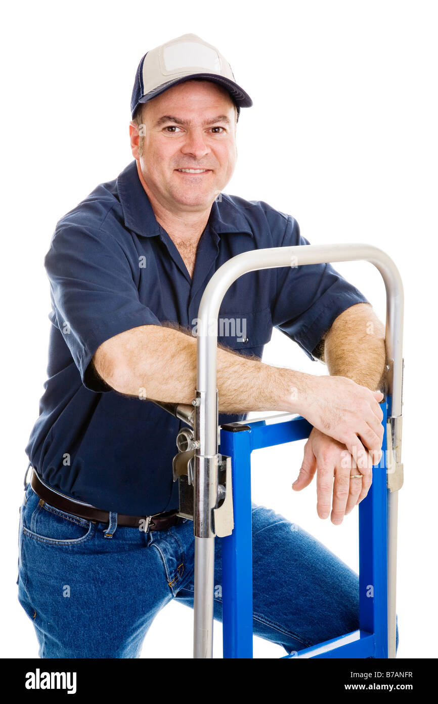 Mover delivery service worker truck hi-res stock photography and images ...