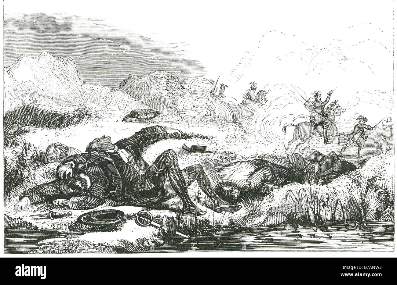 battle of aird's moss death war horse charge dagger sword kill Richard ...