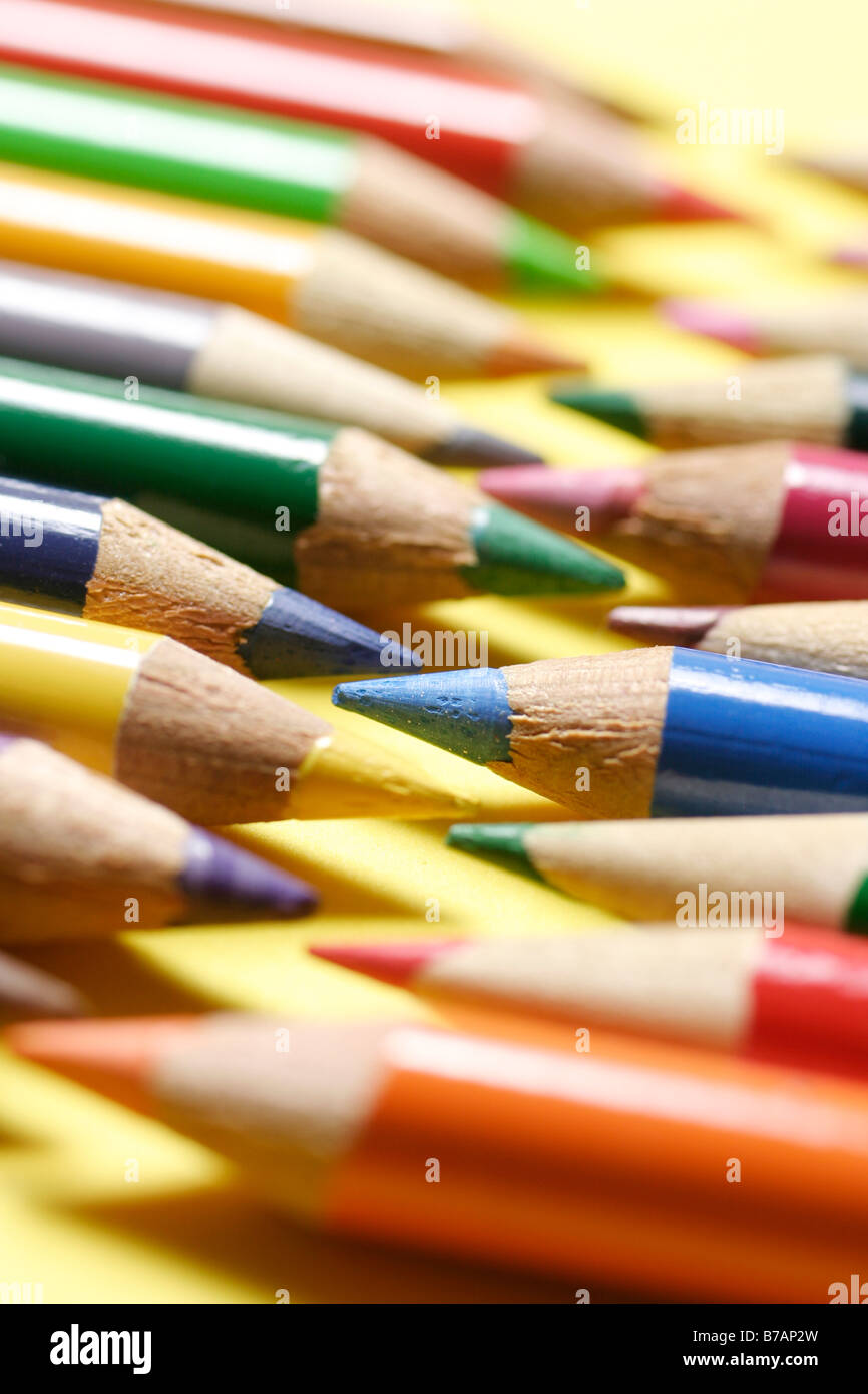 Many different colored pencils hi-res stock photography and images - Alamy