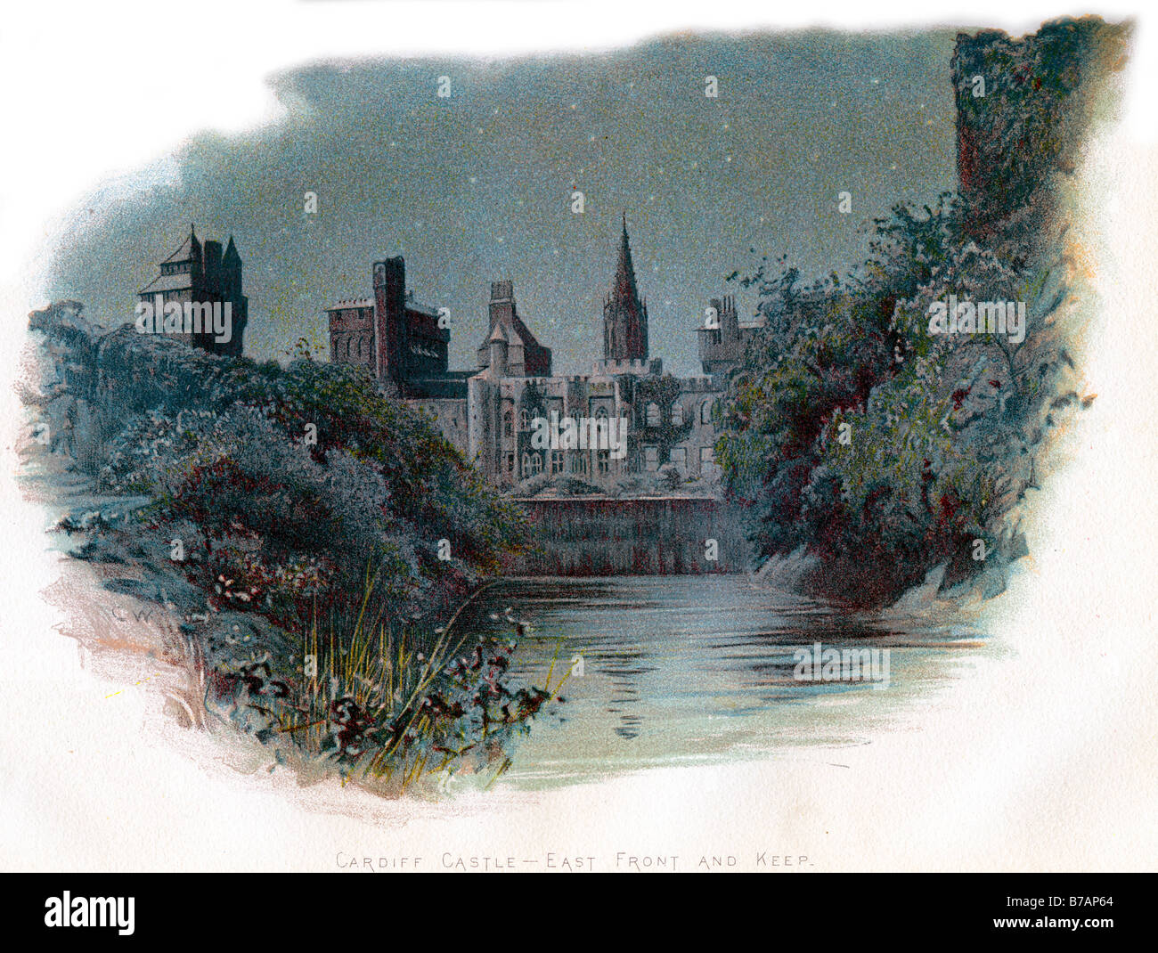 Norman castle drawing moat hi-res stock photography and images - Alamy