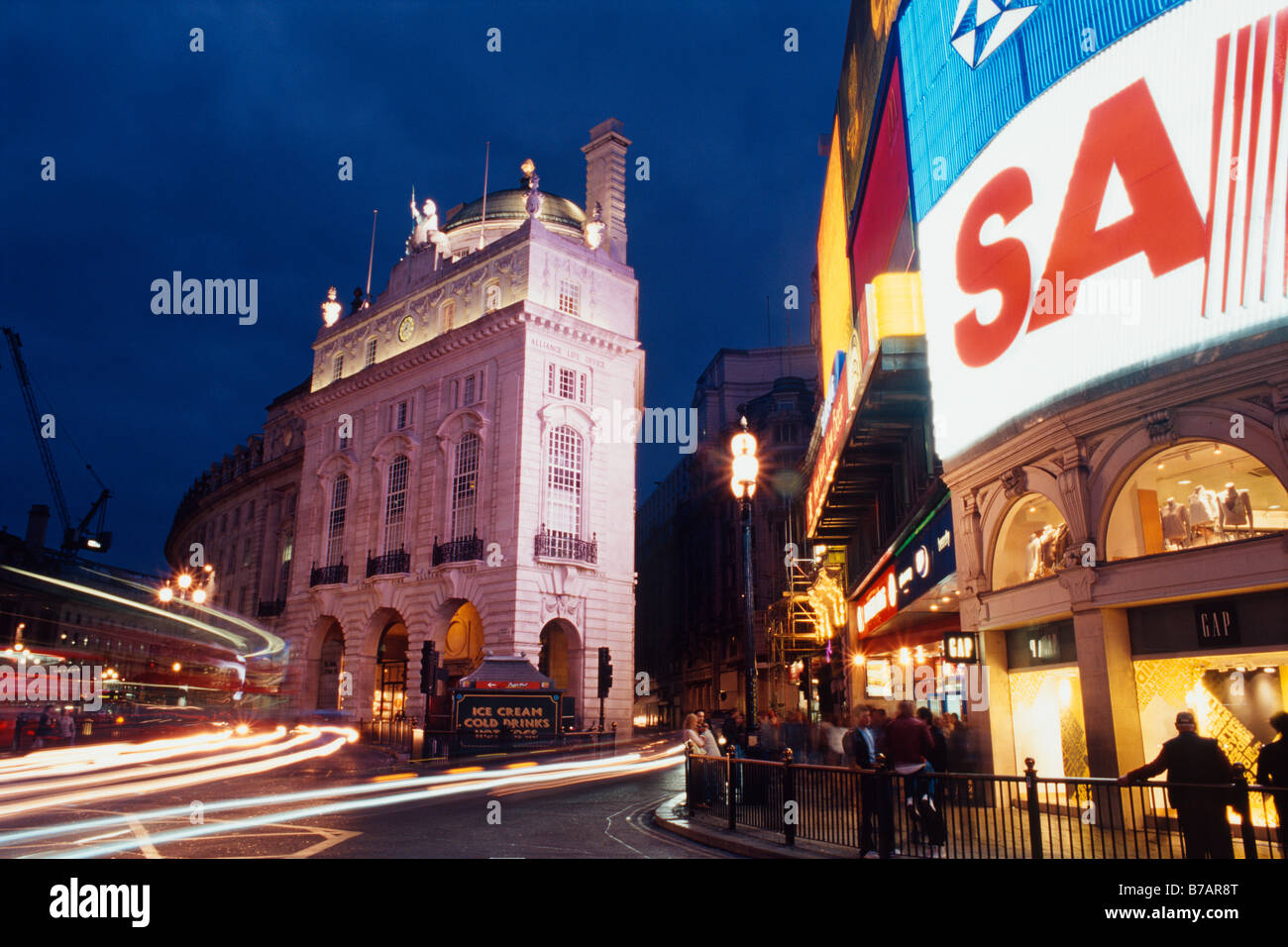 Piccadilly Circus in London at night Stock Photo - Alamy