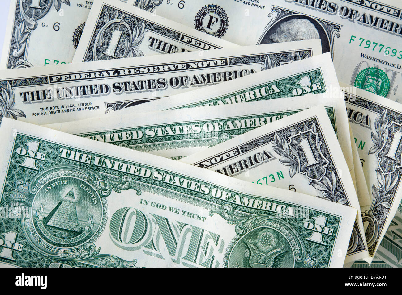 Close up of used American money in Dollars Stock Photo - Alamy