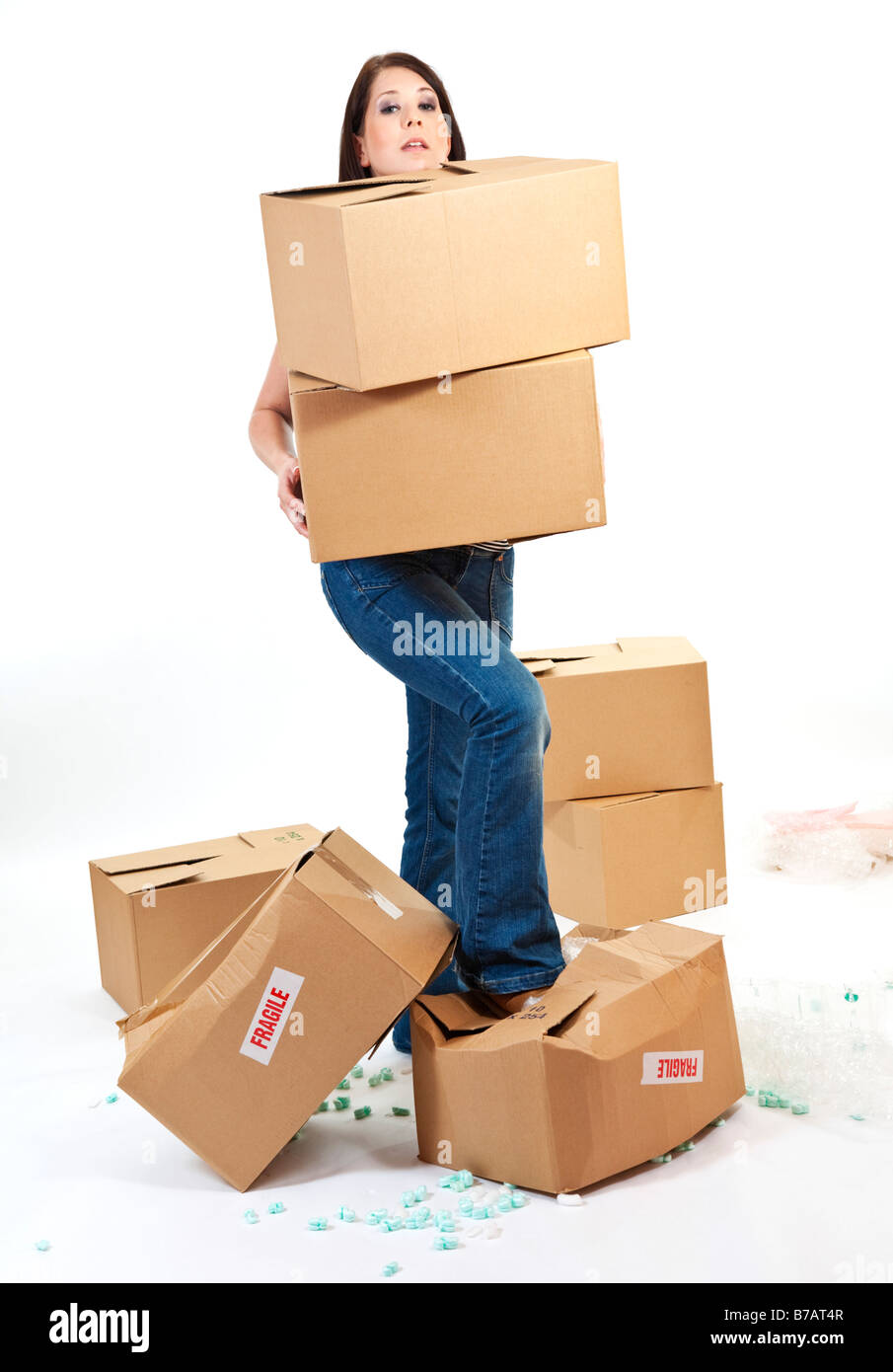 Smashed cardboard boxes hi-res stock photography and images - Alamy