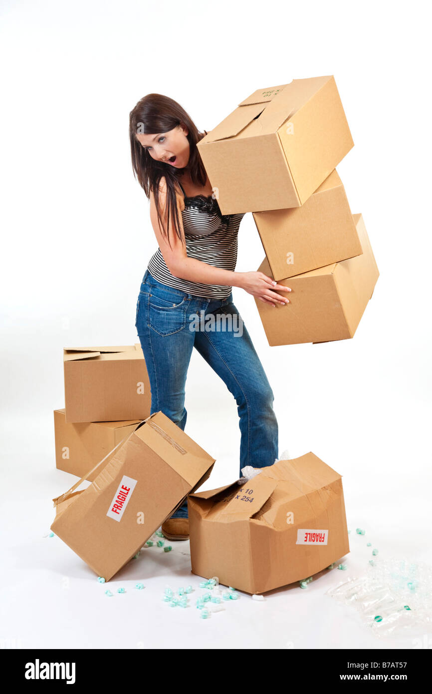 Smashed cardboard boxes hi-res stock photography and images - Alamy