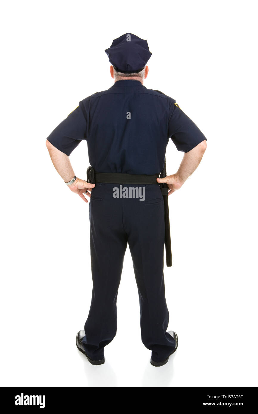 Police officer rear view Cut Out Stock Images & Pictures - Alamy