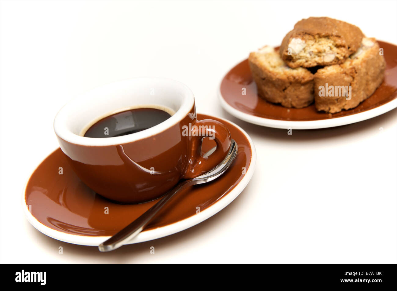 Espresso and italian cookies Stock Photo - Alamy