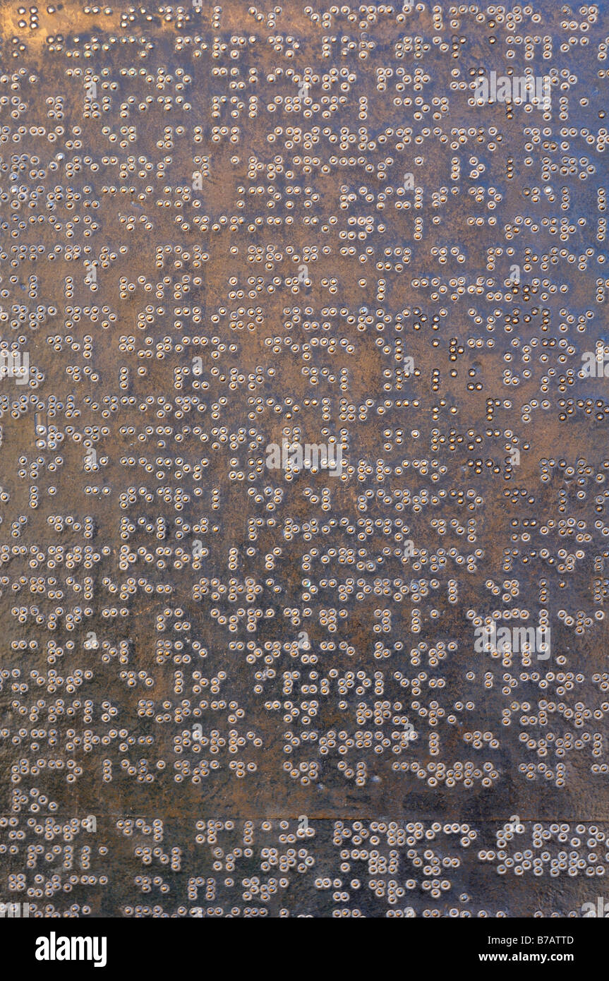 Braille plaque hi-res stock photography and images - Alamy