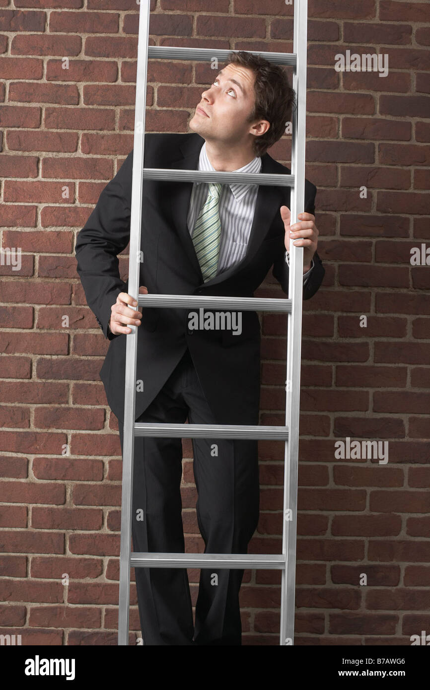 Old Man Up Ladder High Resolution Stock Photography and Images - Alamy