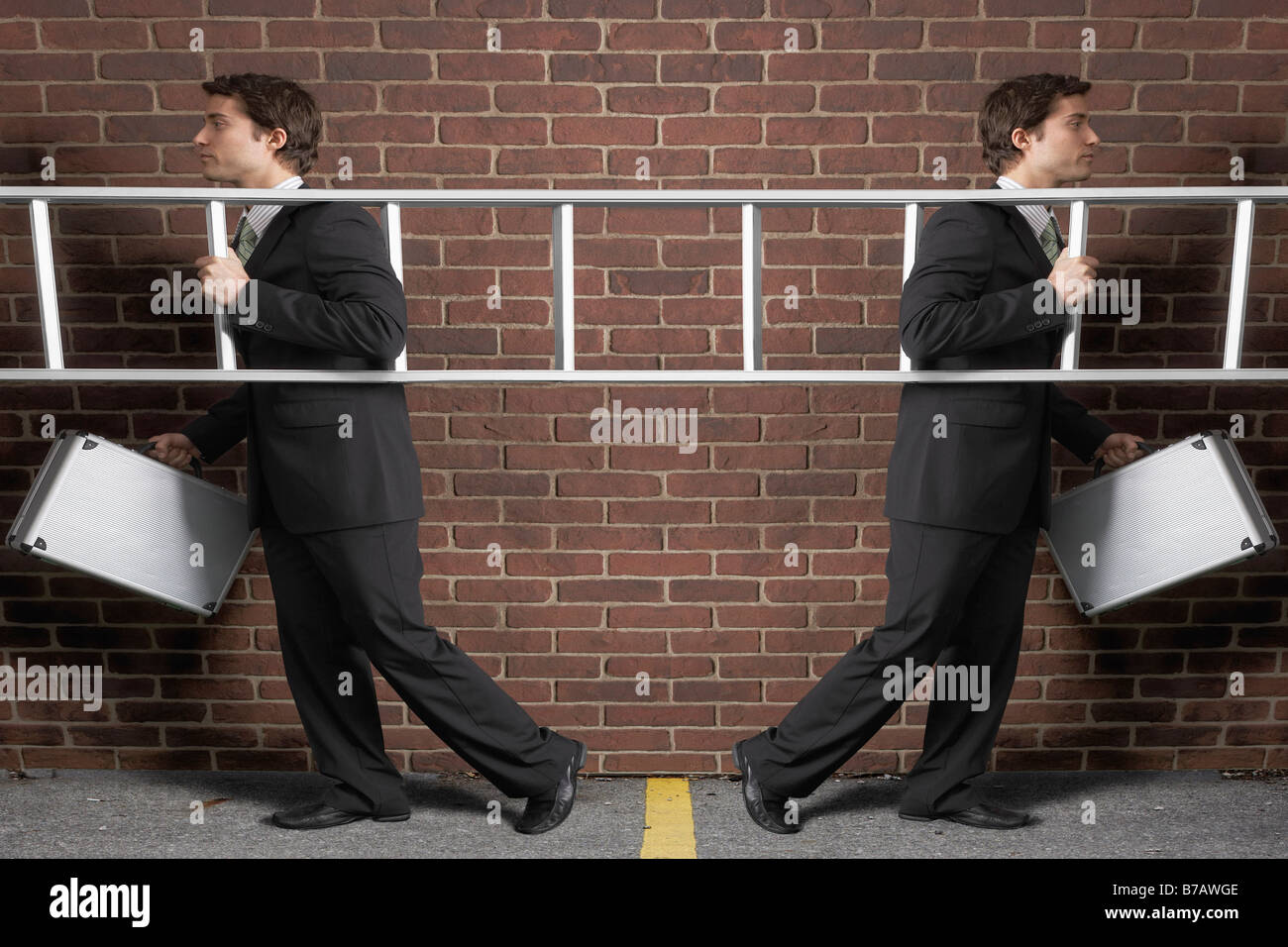 Old Man Up Ladder High Resolution Stock Photography and Images - Alamy