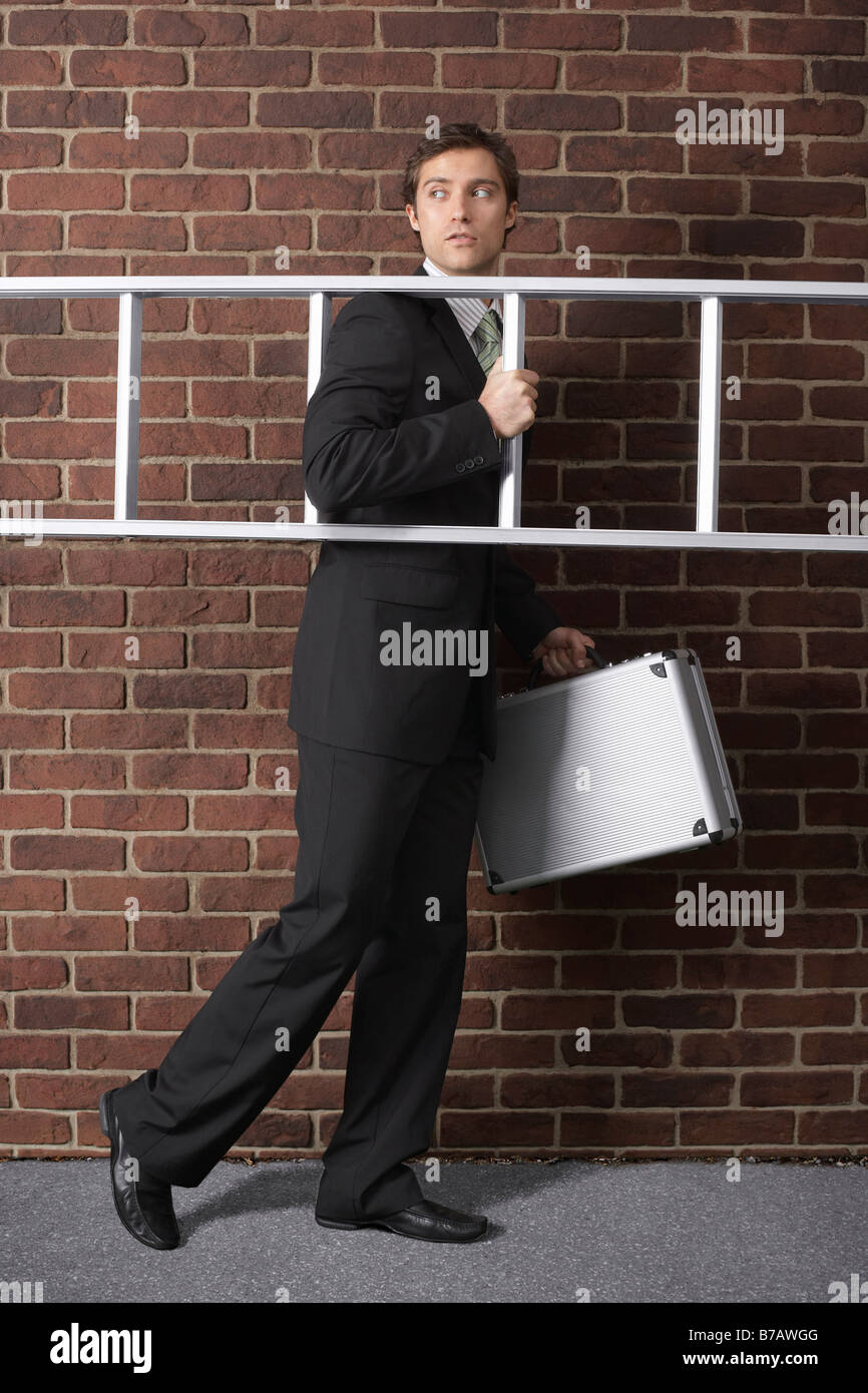 Old Man Up Ladder High Resolution Stock Photography and Images - Alamy