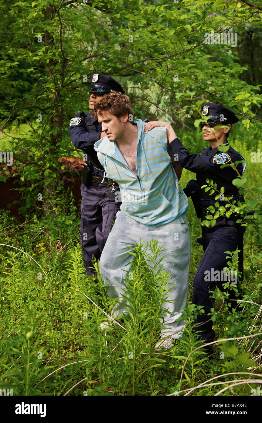 Police Officers Arresting Suspect Stock Photo - Alamy
