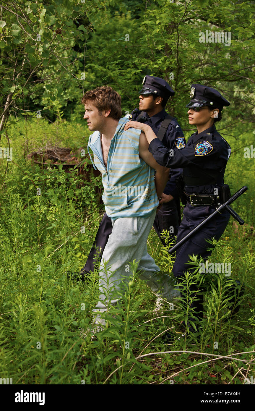 Police Officers Arresting Suspect Stock Photo - Alamy