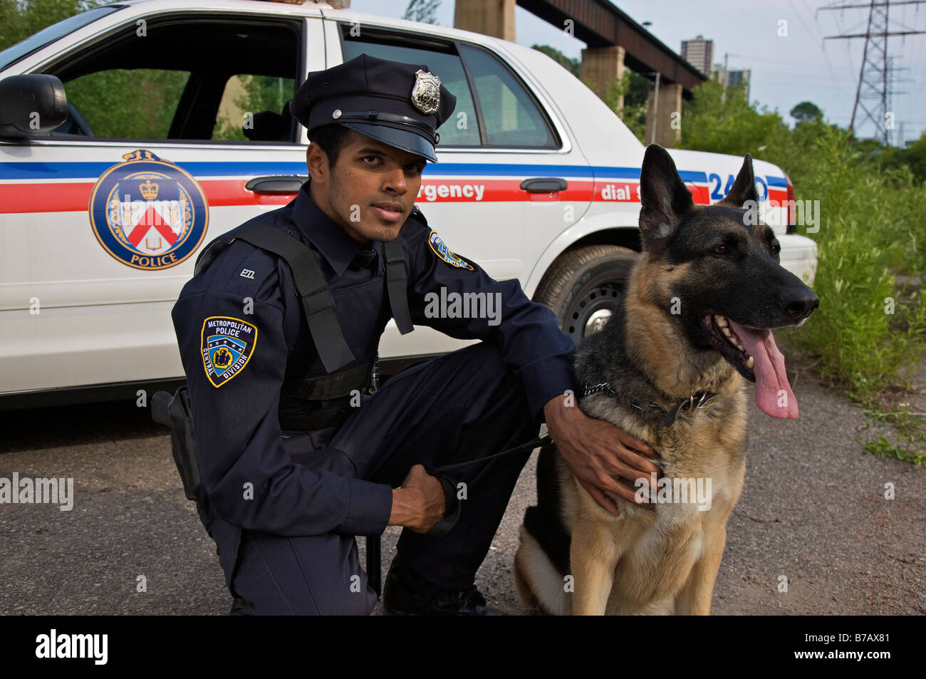 Portrait of Police Officer With Police Dog Stock Photo - Alamy