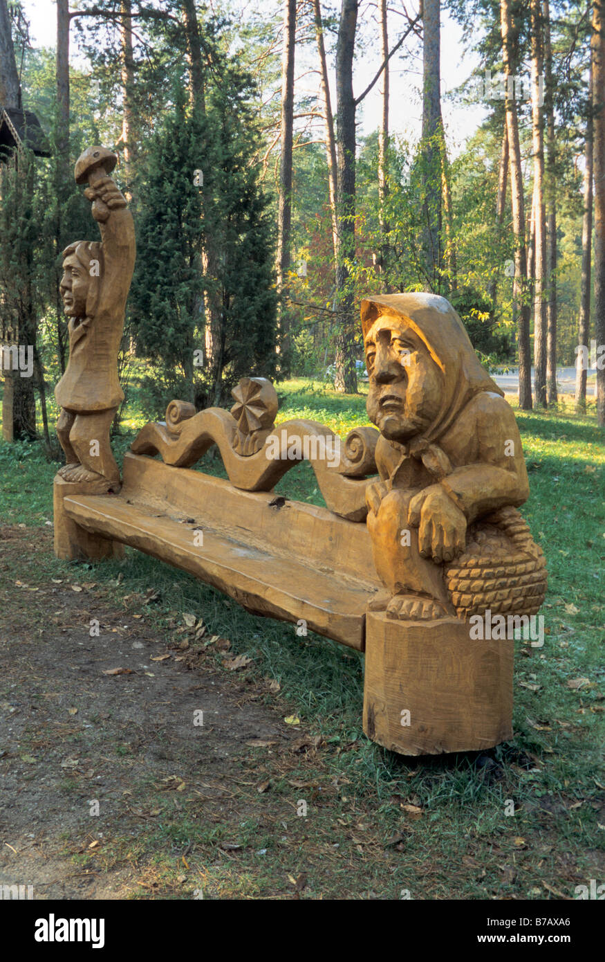 Wooden sculptures at Girios Aidas Echo of Forest open air museum at ...