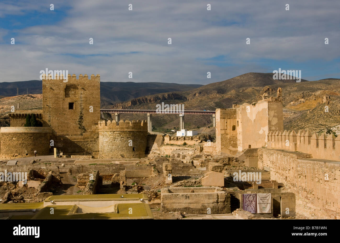 Ruins of La Conjunto Monumental De La Alcazaba Almeria Castle Spain ...