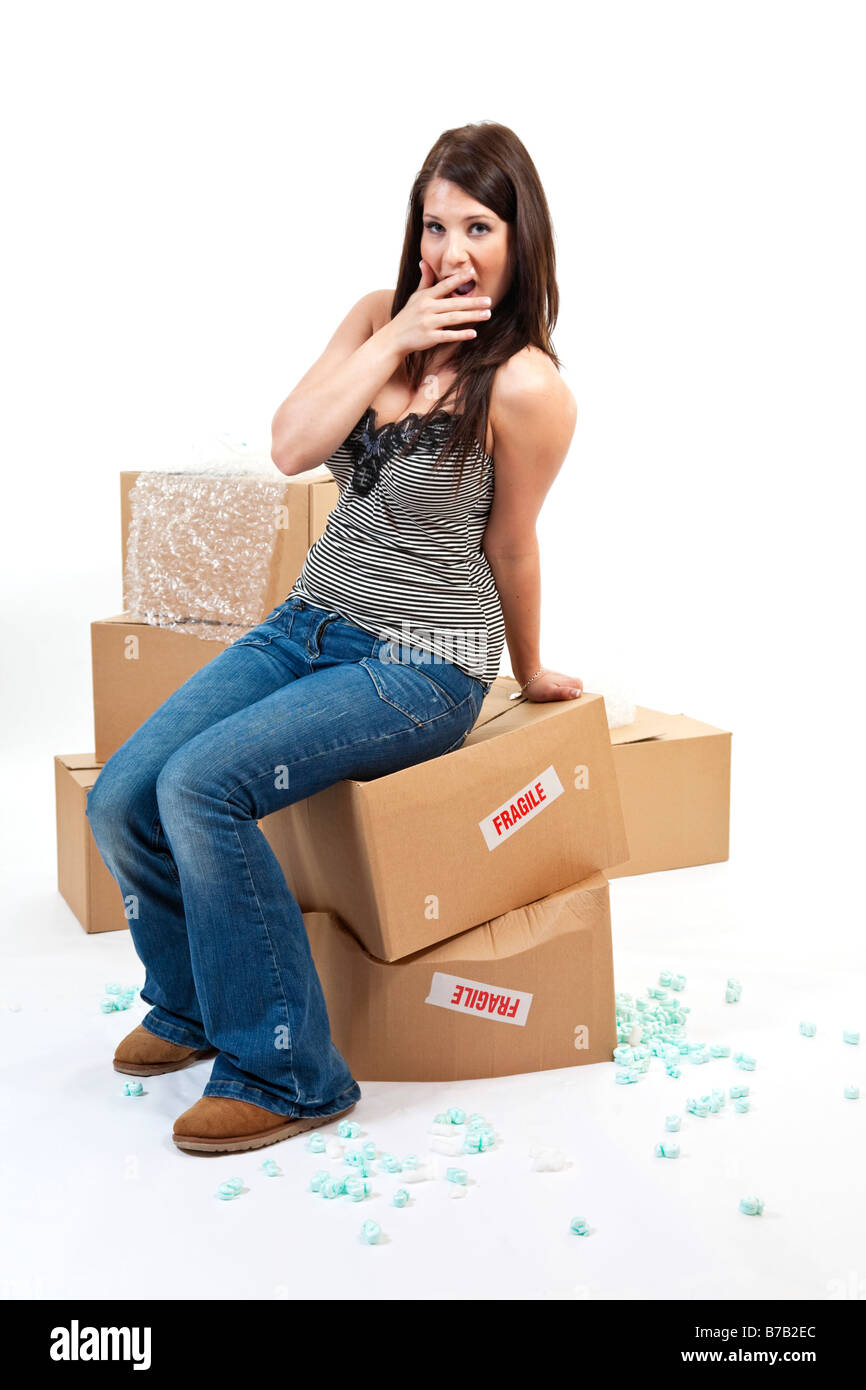 Smashed cardboard boxes hi-res stock photography and images - Alamy