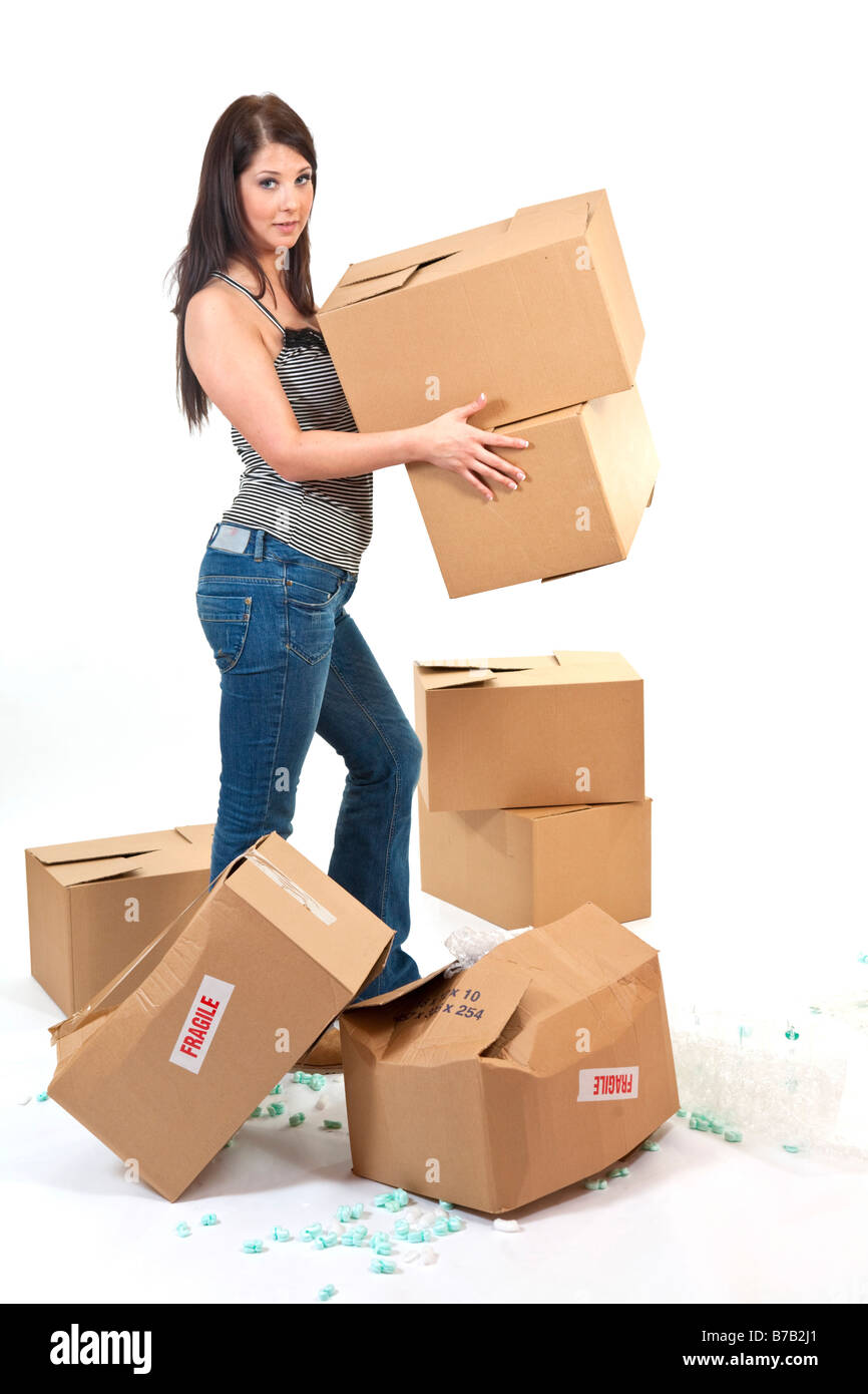 Smashed cardboard boxes hi-res stock photography and images - Alamy