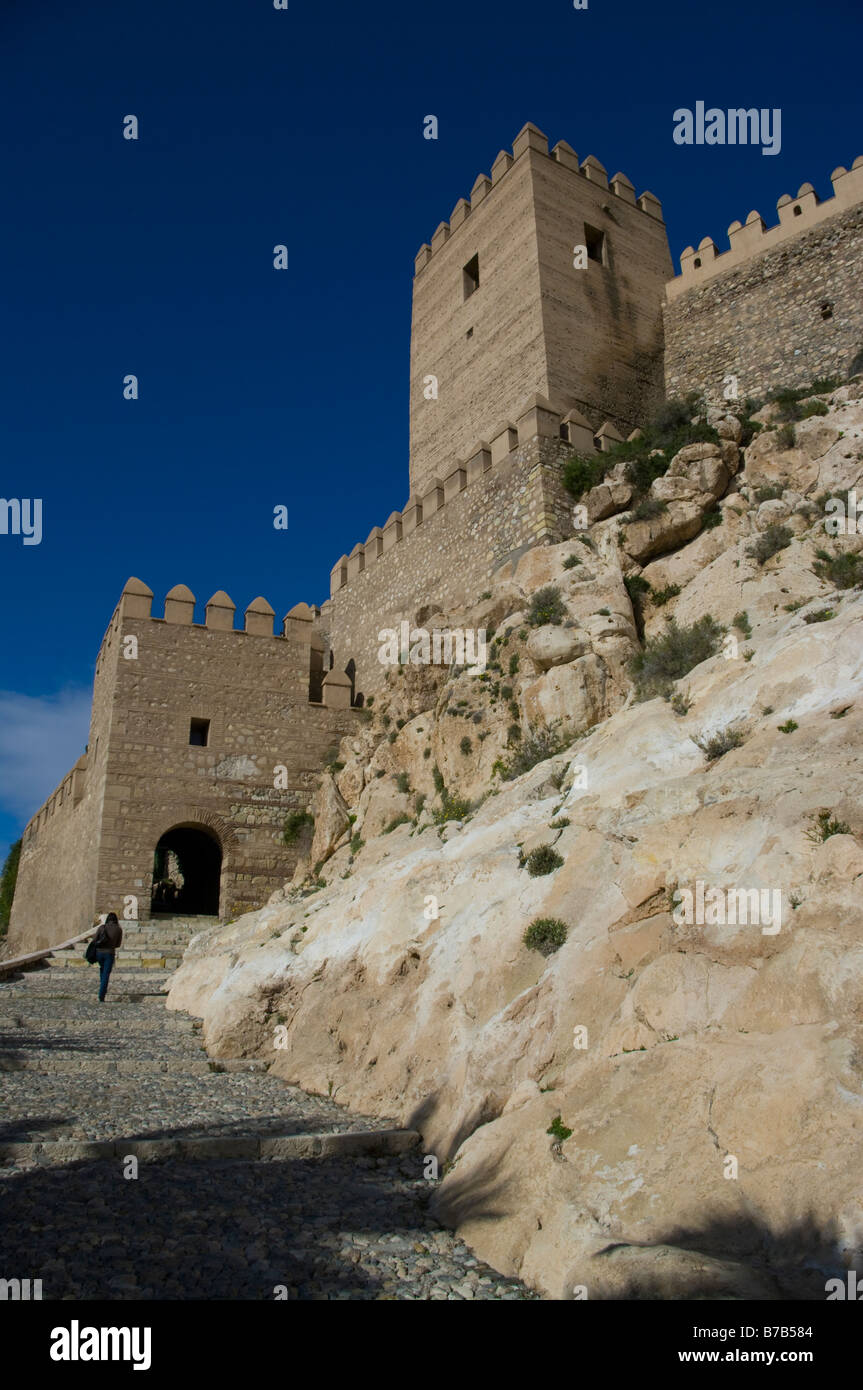 Entrance to La Conjunto Monumental De La Alcazaba Almeria Castle Spain ...