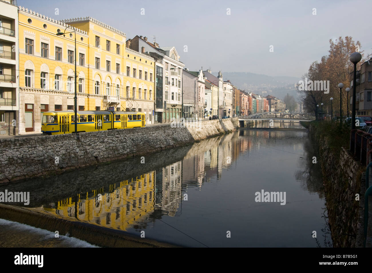 The Miljacka River in Sarajevo Bosnia Stock Photo - Alamy