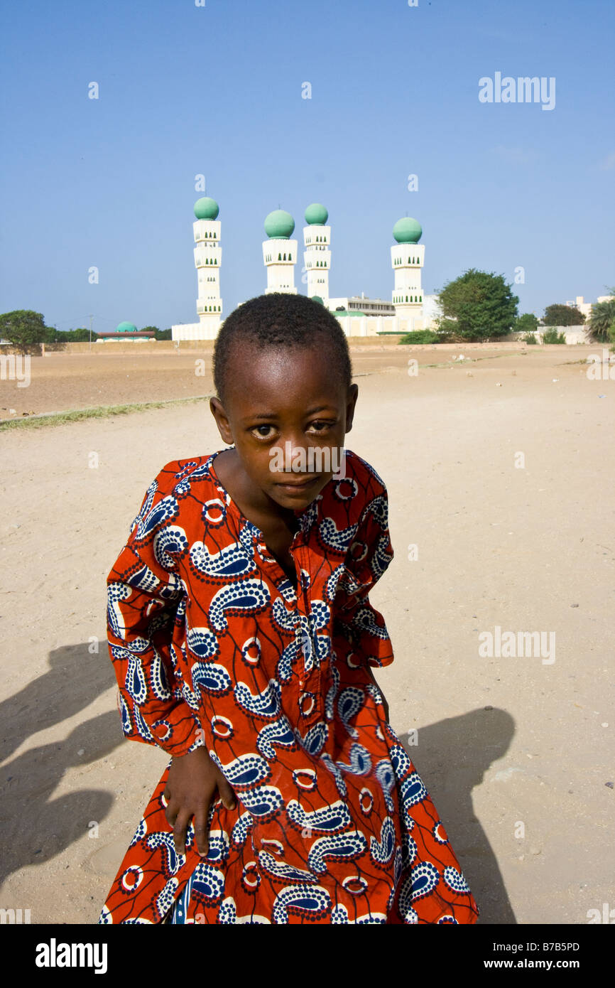 Senegalese Boy in Front of a Mosque in Dakar Senegal Stock Photo - Alamy