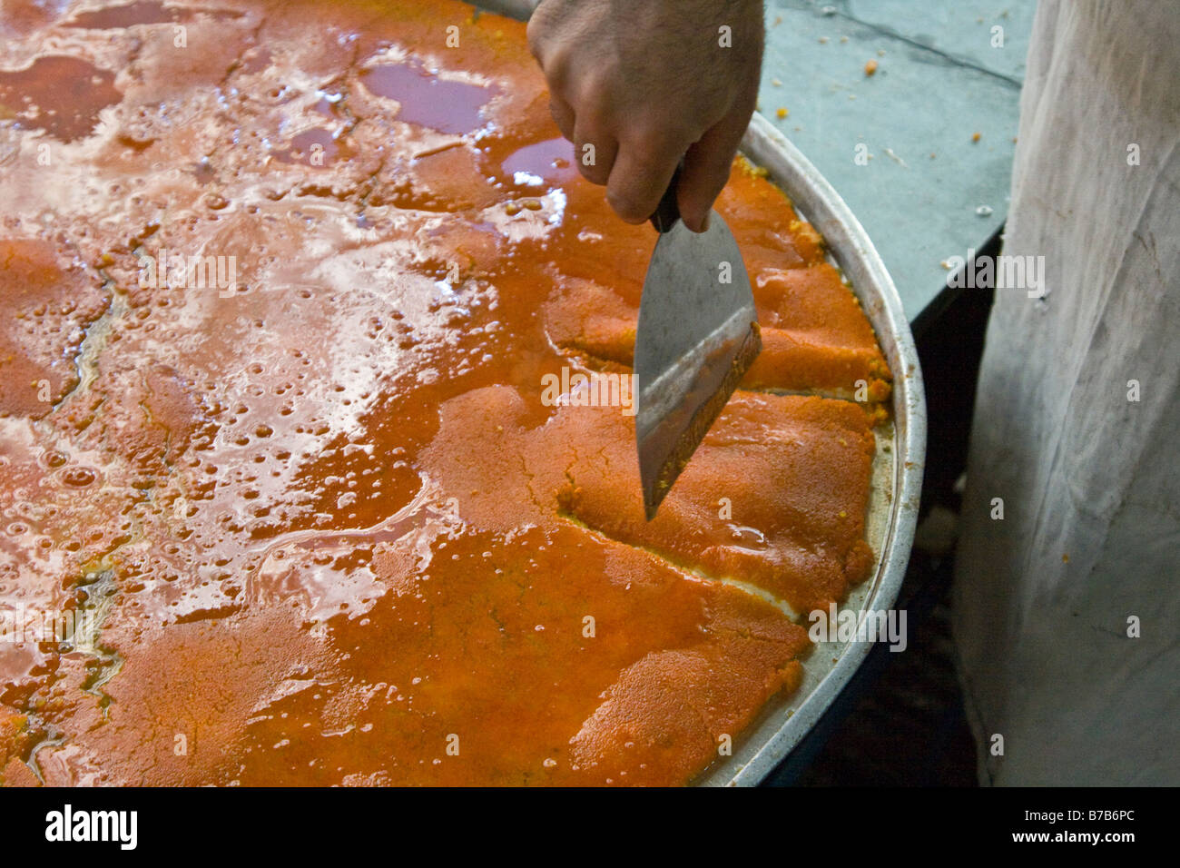 Kunafa Dessert in Nablus West Bank Palestine Stock Photo - Alamy