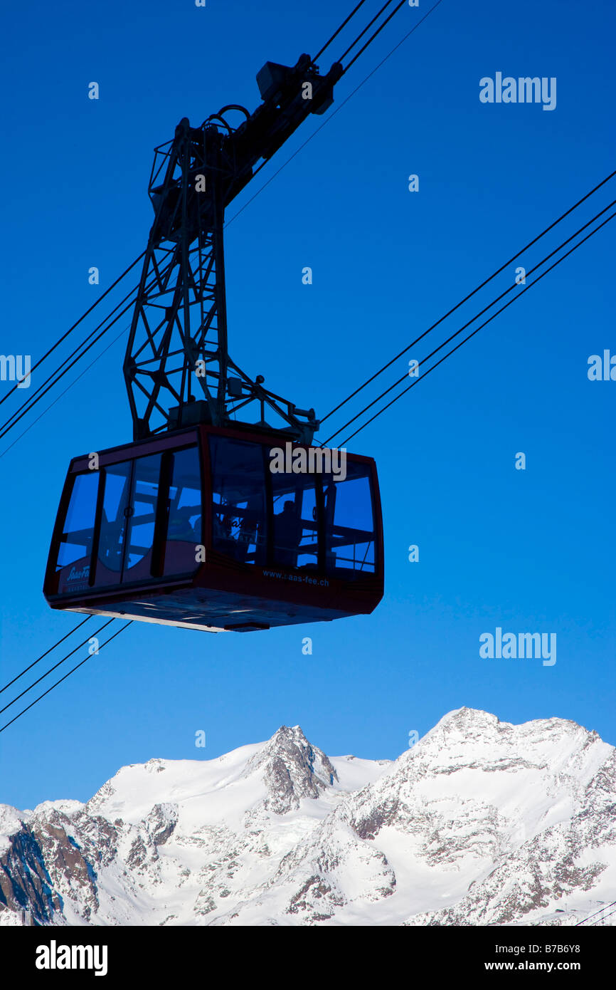 Felskinn cable car gondola Saas Fee Switzerland Stock Photo - Alamy