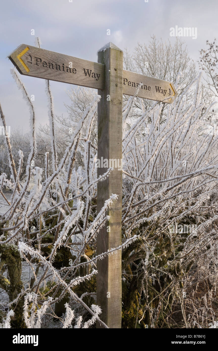 Pennine Way signpost Dufton England Stock Photo - Alamy