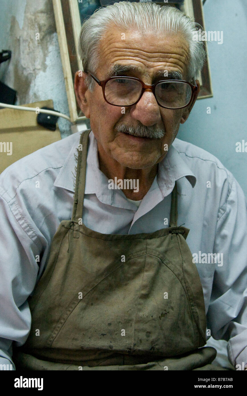 Christian Shoemaker in West Bank Palestinian Territories Stock Photo ...