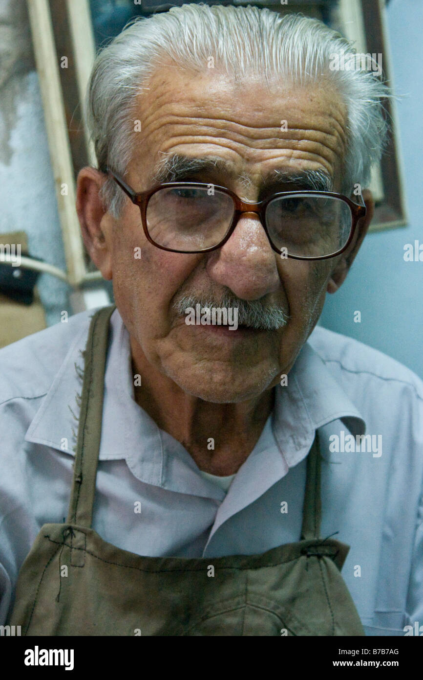 Christian Shoemaker in West Bank Palestinian Territories Stock Photo ...