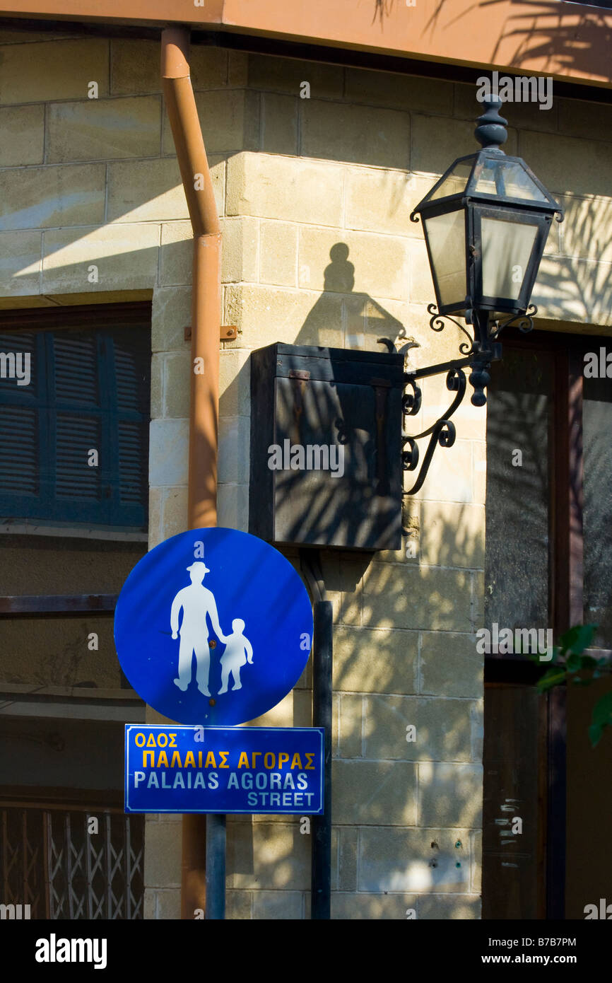 Pedestrian Crossing SIgn in Larnaka Cyprus Stock Photo - Alamy