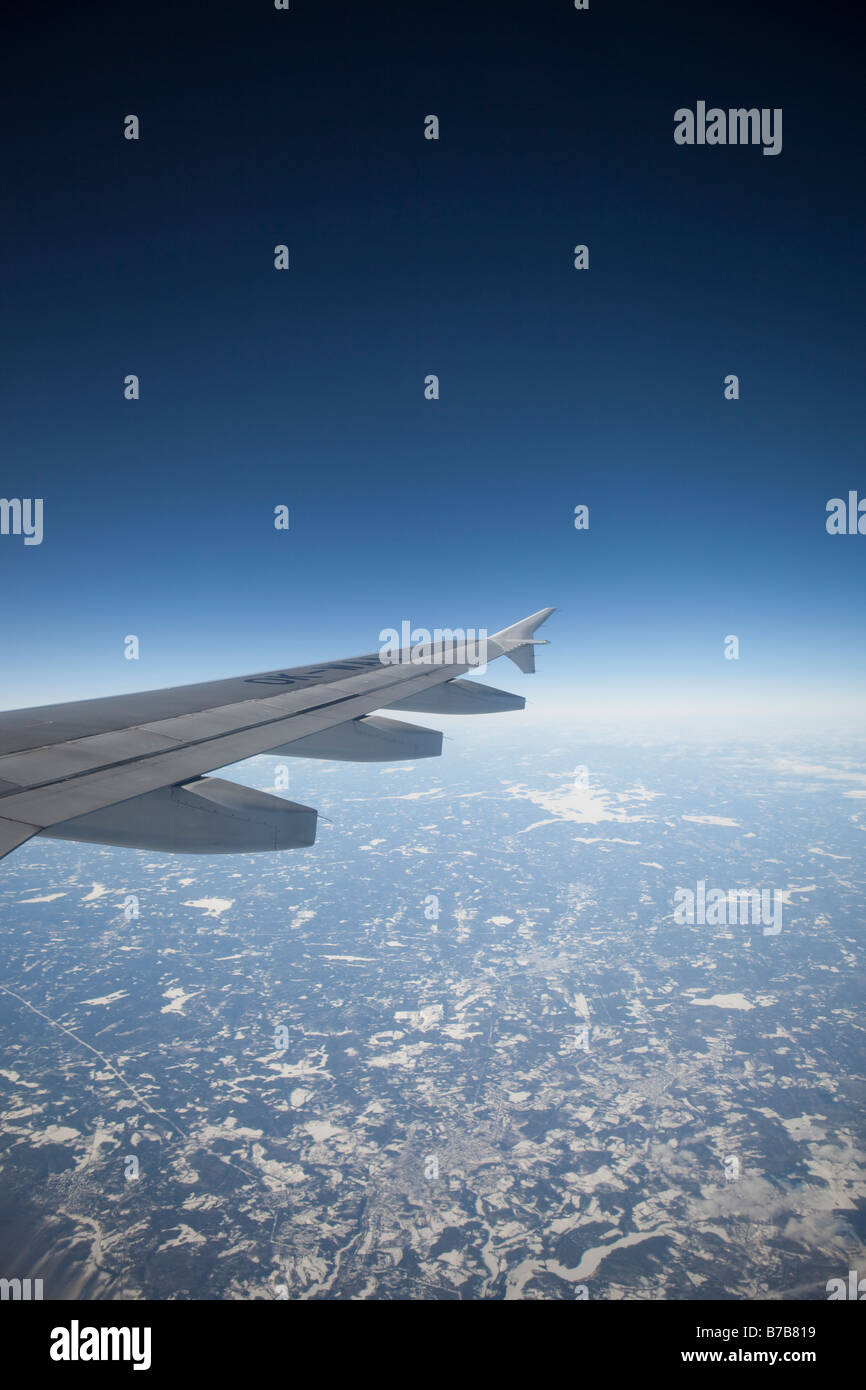 view through the window of a flying airplane Stock Photo - Alamy