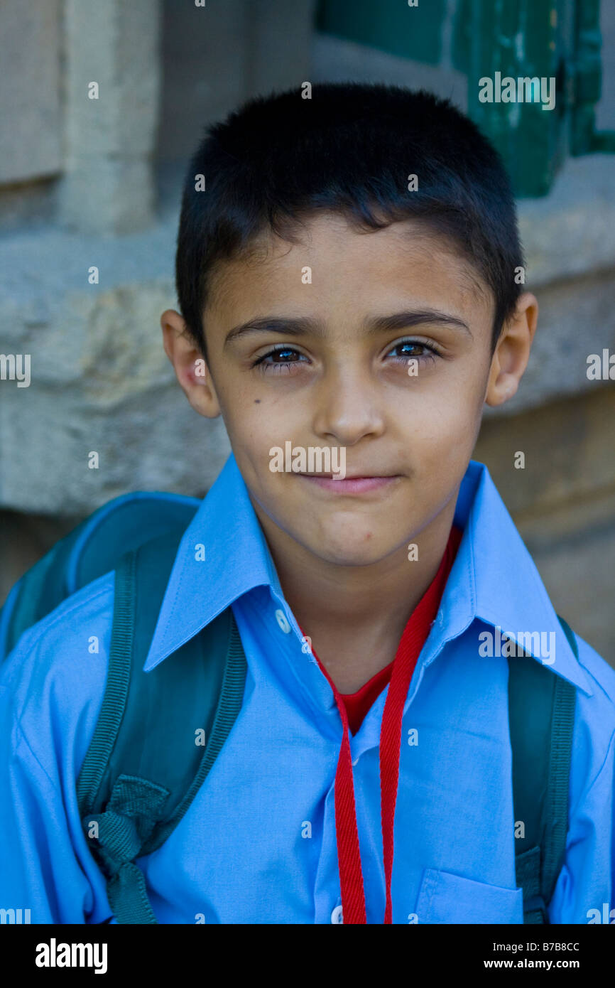 Turkish Cypriot Schoolchild in Nicosia Cyprus Stock Photo - Alamy