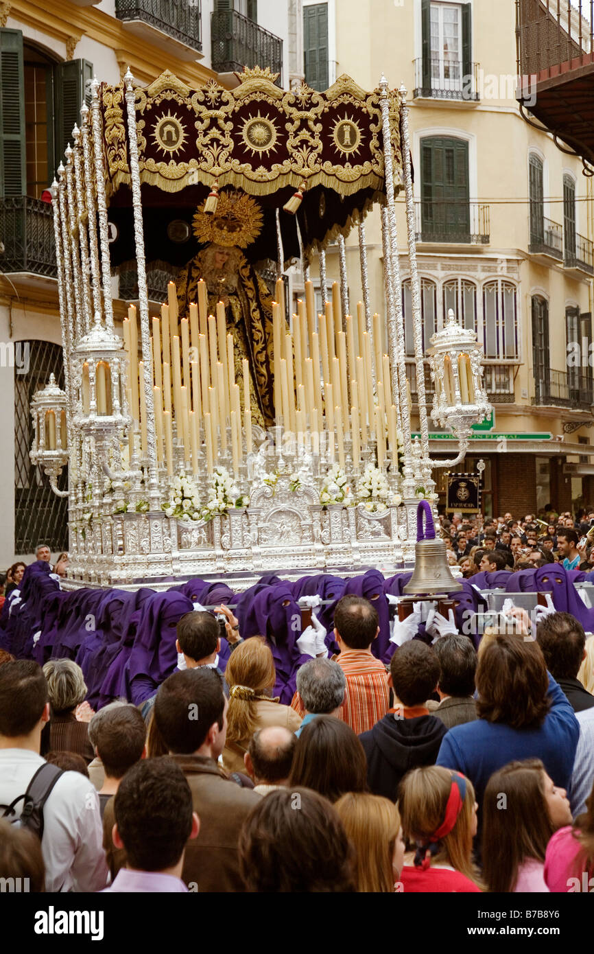 Holly week Easter processions Malaga sun coast Andalusia Spain Stock ...
