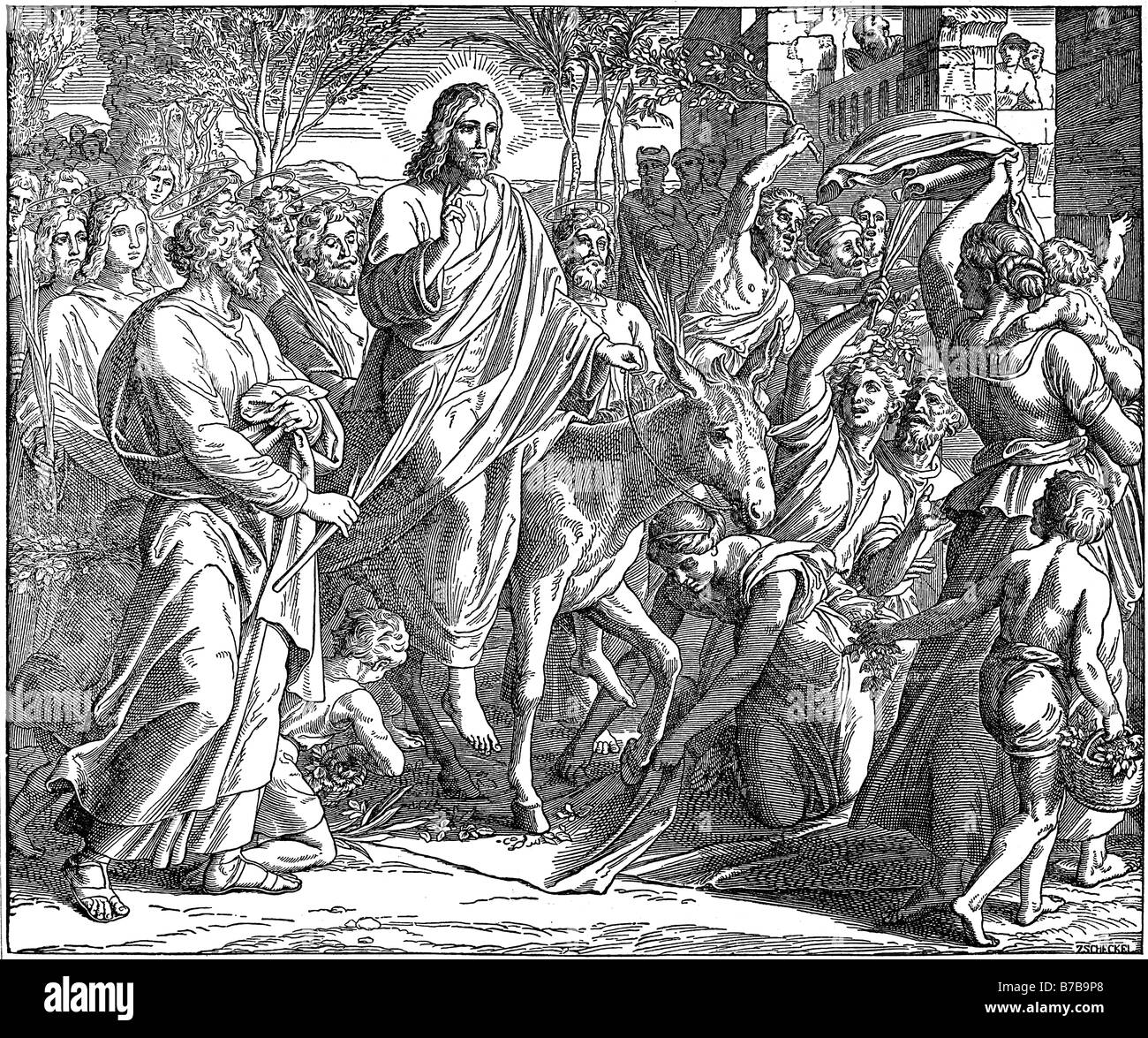 Jesus entering jerusalem hi-res stock photography and images - Alamy