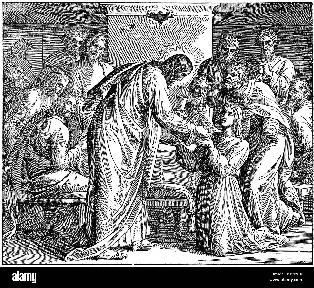 Eucharist jesus Black and White Stock Photos & Images - Alamy