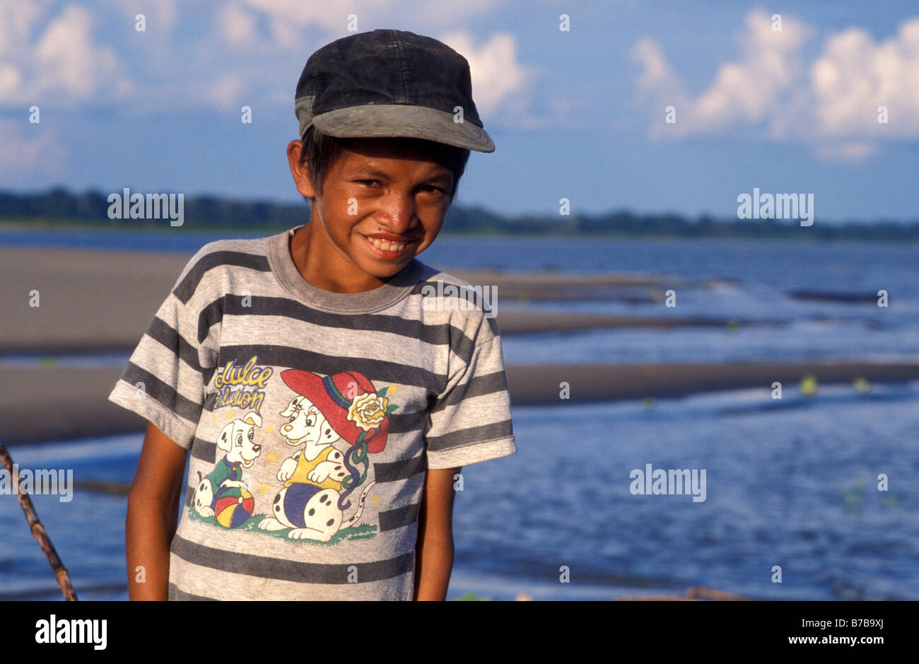 boy on amazon iquitos Loreto Maynas Province peru Stock Photo - Alamy