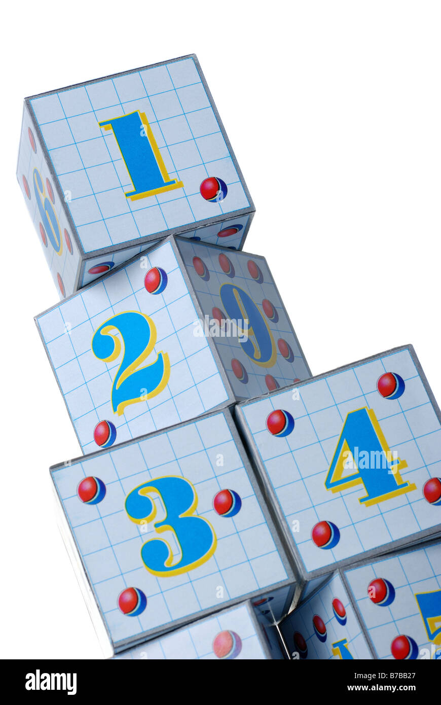 Figures on cubes The image of the various figures isolated on a white ...