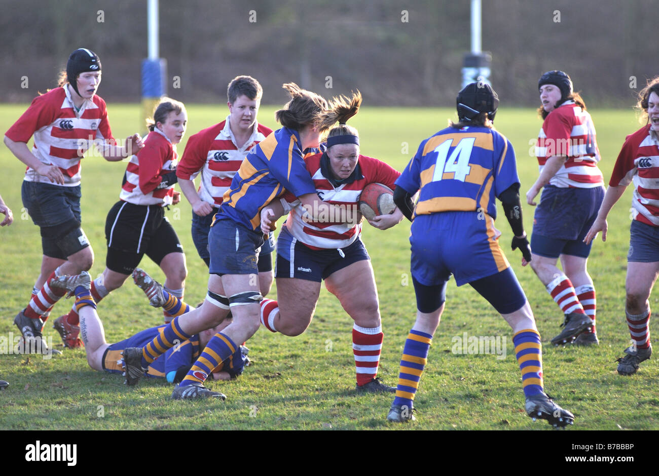 Female rugby tackle hi-res stock photography and images - Alamy