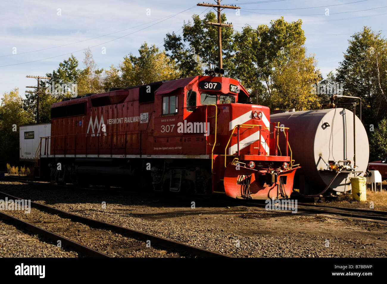 Vermont Rail System Diesel Locomotive parked at White River Junction ...