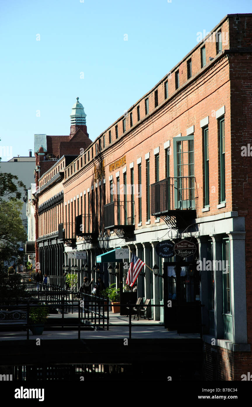 Terraced buildings in the historic city of Savannah Georgia USA Stock ...