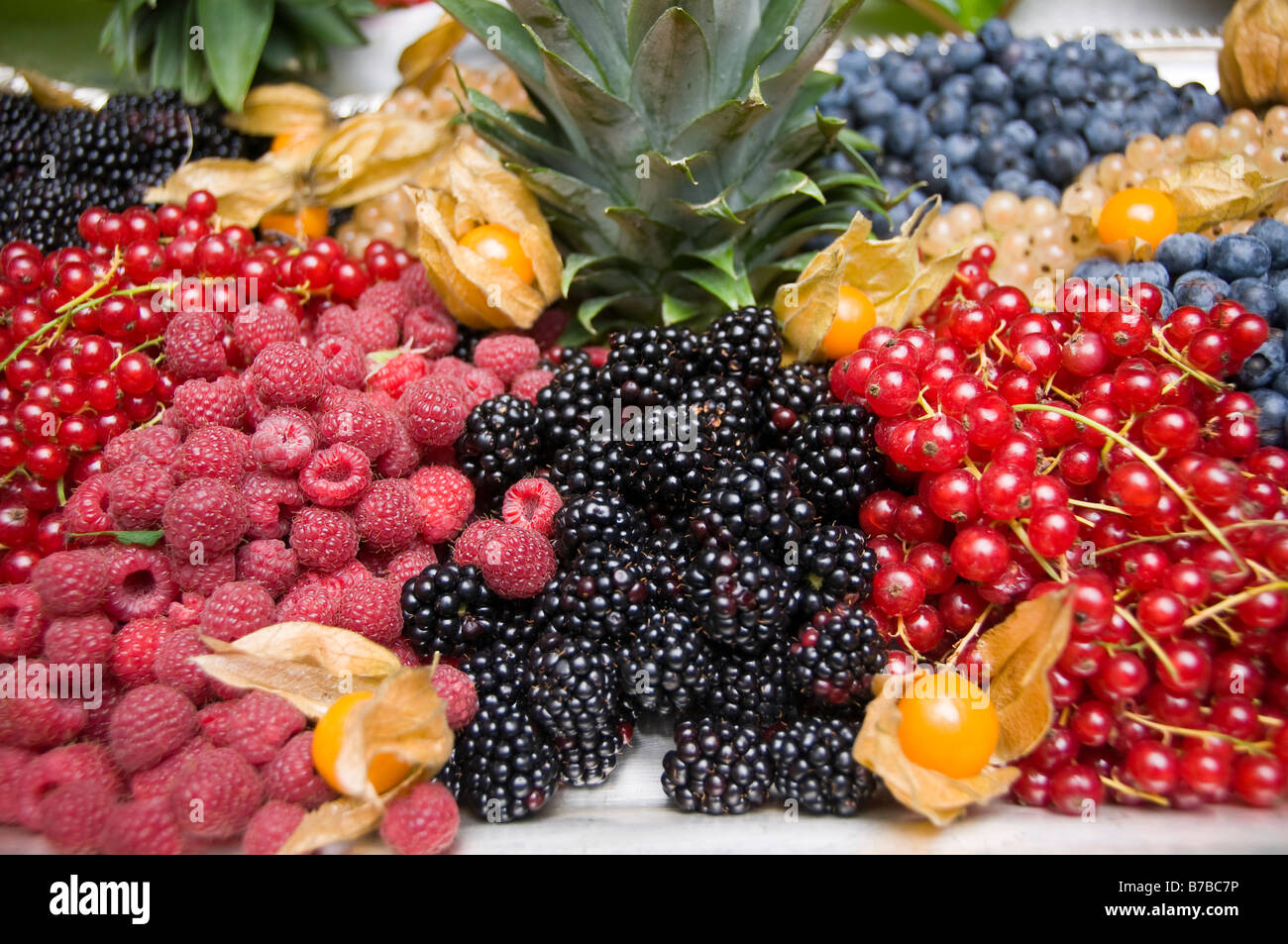 A variety of luscious fruit berries Stock Photo - Alamy