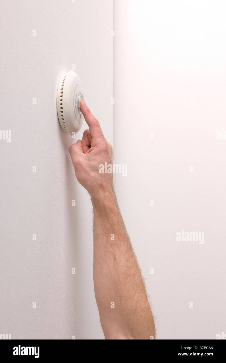 Man Testing Domestic Fire Alarm High Resolution Stock Photography and ...