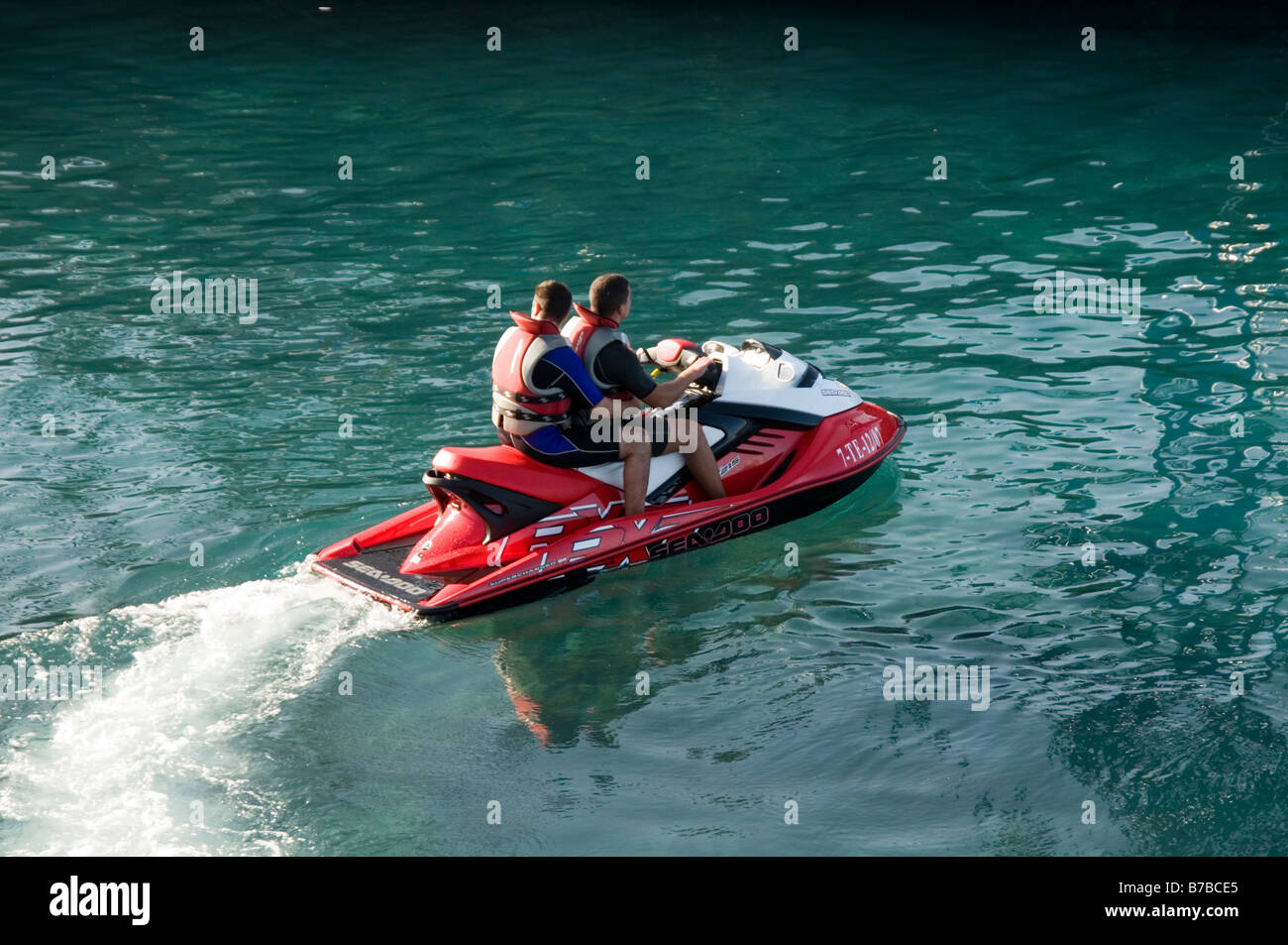 jet ski jetski boat life jacket water sport watersport craft Stock ...