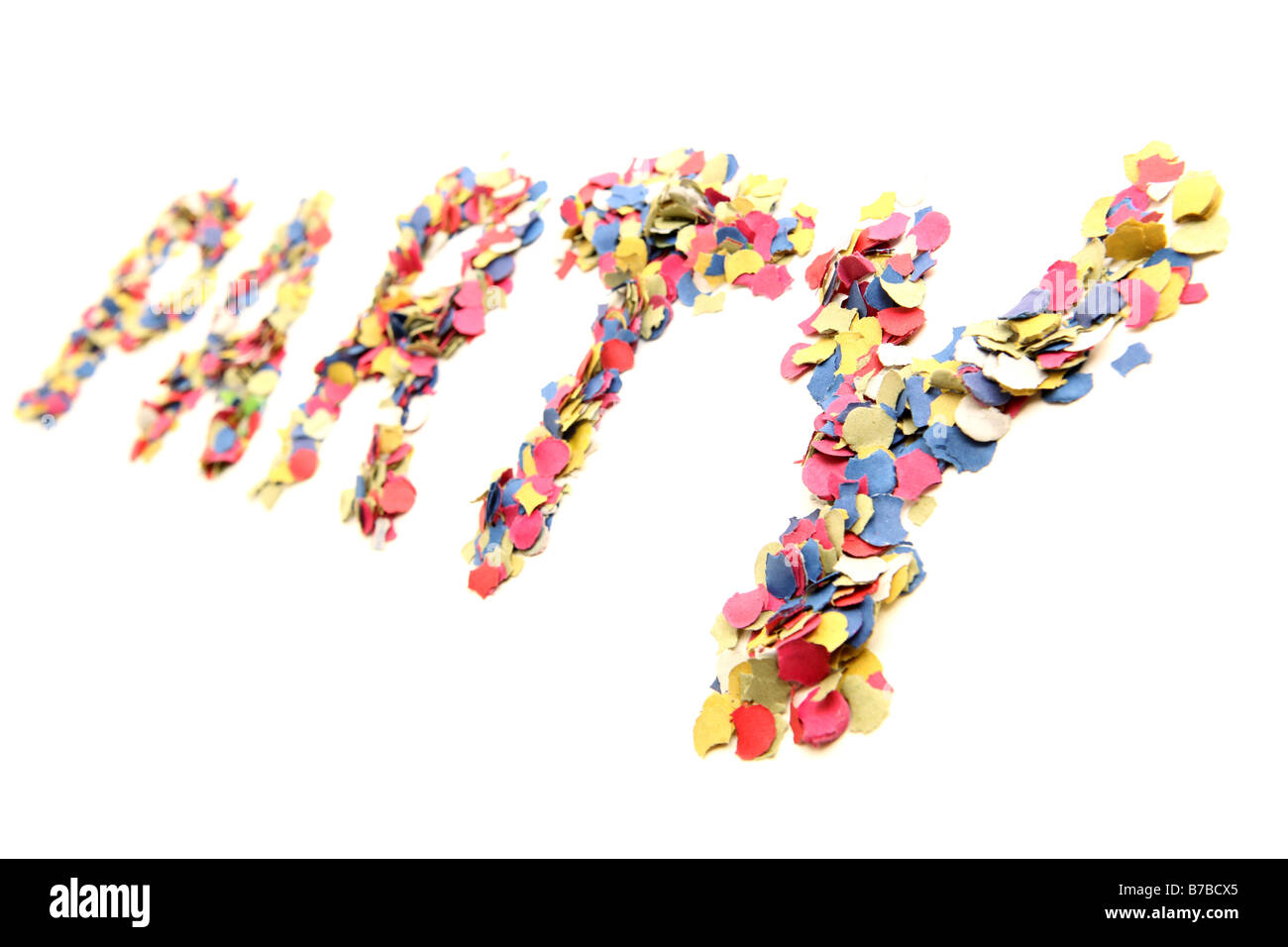 party word perspective right side isolated on white background Stock ...